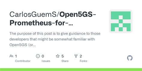 Github Carlosguemsopen5gs Prometheus For Beginners The Purpose Of This Post Is To Give