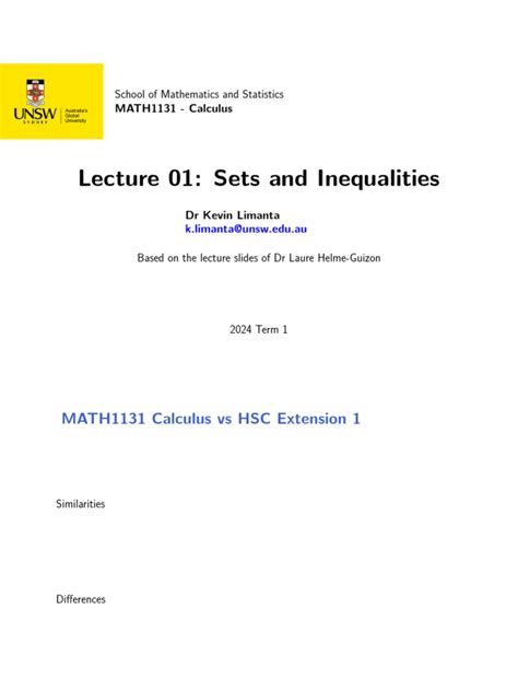Lecture 1 Sets And Inequalities Pdf Numbers Real Number