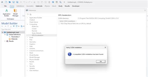 Setting Up GPU Accelerated Computing Within COMSOL Multiphysics