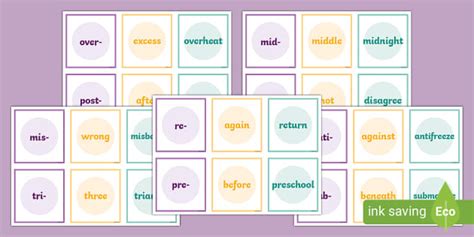 Prefix Matching Activity Ks2 English Teacher Made