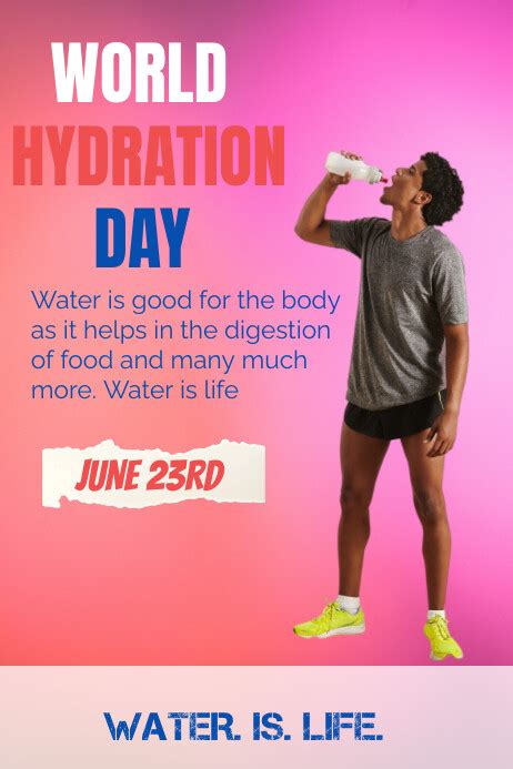 World Hydration Day Template Postermywall