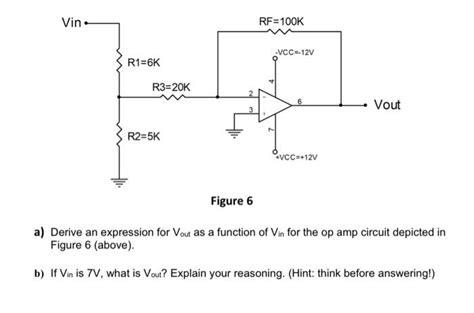 Solved Figure A Derive An Expression For Vout As A Chegg