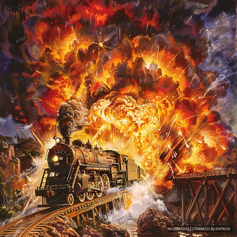 Ai创作图破袭铁路 哈利魔法火车 3d画铁路 火车头场景 蒸汽机车插画 霍格沃兹专列 敌后破袭铁路 子弹头火车 魔法火车 驰骋的火车 火车过桥图片 铁路上运行的炎车 奔驰的火车 铁道游击队战斗