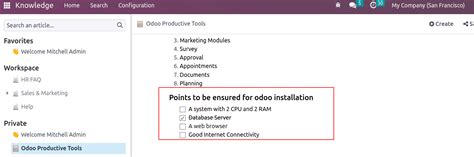 What Is Knowledge Module In Odoo 16