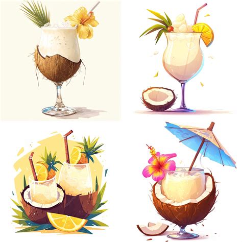 Premium Vector Pina Colada