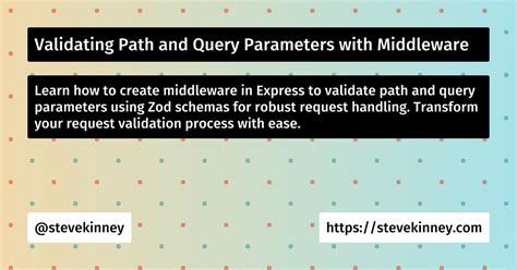 Validating Path And Query Parameters With Middleware Full Stack Typescript Steve Kinney