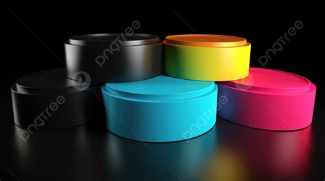 둥글고 다채로운 3d 디자인의 견고한 연단 최소한의 장면 화장품 연단 연단 디스플레이 배경 일러스트 및 사진 무료 다운로드