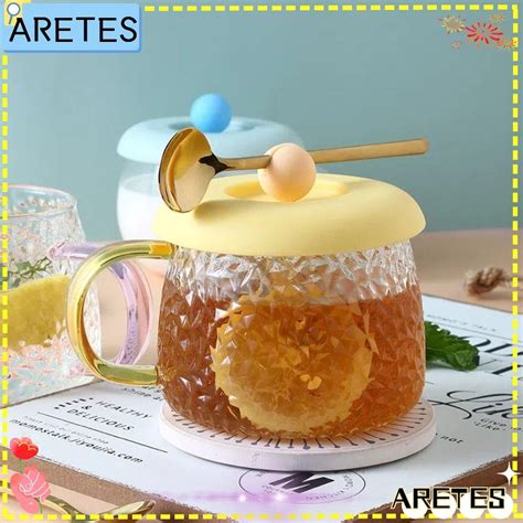 ฝาปิดถ้วยน้ํา Arets ฝาครอบถ้วยกลมซิลิโคน ฝาปิดทนความร้อนป้องกันการรั่วกันฝุ่นแก้วกาแฟฝาปิดผนึก