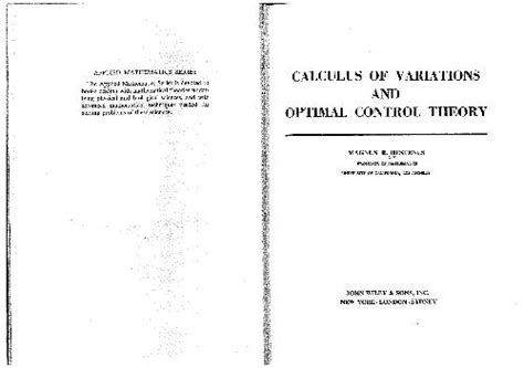 calculus of variations and optimal control theory download pdf