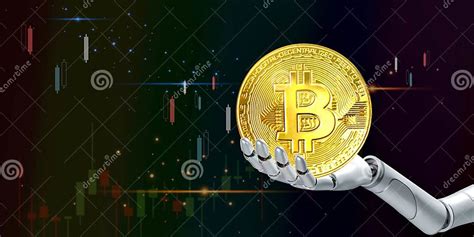 Bit Coin In Artificial Intelligence Hand Stock Image Image Of Bank Design 279185797