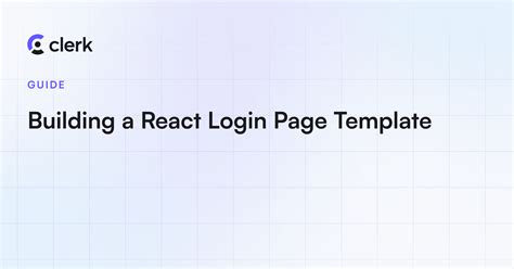 Building A React Login Page Template