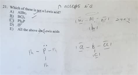 Solved Which Of These Is Not A Lewis Acid Albr 3 Bcl 3 All