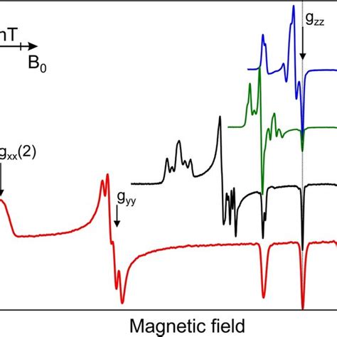a experimental w band cw epr spectra of 1 mm r1 d16 nitroxide in frozen