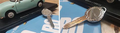 key reproduction of the original nissan figaro key blank key reproduction of the original
