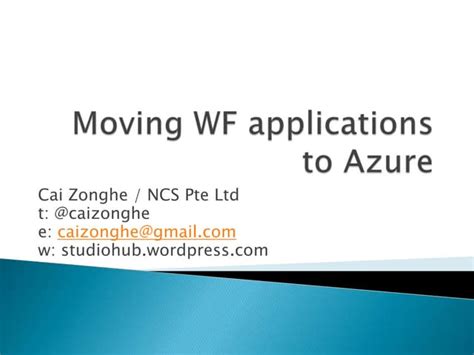 Moving Wf Applications To The Cloud Pptx Cloud Computing Internet