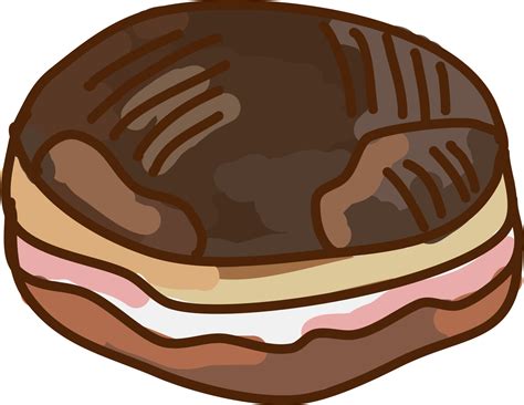 Rosquinha De Chocolate Ilustração Vetor Em Fundo Branco 13723822