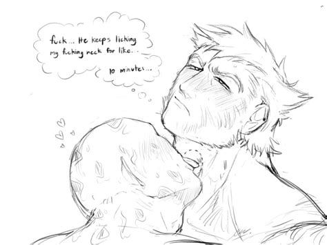 Rule 34 2boys Baimonbluewhale Bald Bite Mark Bite Mark On Neck Blush