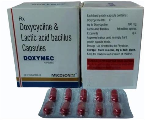 Doxymac Doxycycline Capsules 100mg Packaging Size 1x10 At ₹ 120 Box In Surat