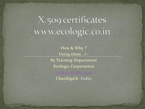 Ppt X 509 Certificates How And Why In Vbnet Dokumentips