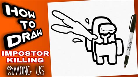 How To Draw Among Us Imposter Killing Crewmate With K