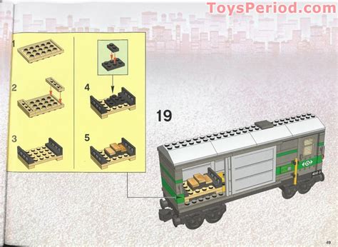 Lego 4512 Cargo Train Instructions And Parts List