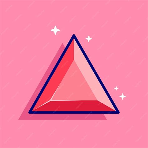 Premium Vector Vector Red Diamond Triangle Shape Illustration Icon
