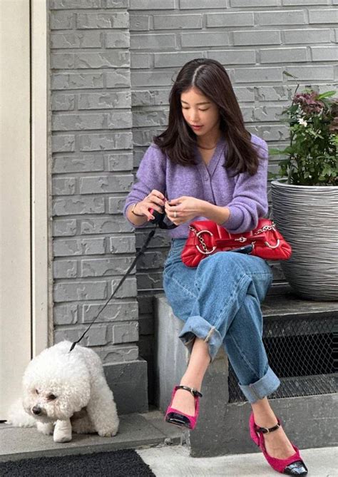 패션엔 기은세 가을 멋 제대로 니트로 끝낸 4가지 리얼웨이룩