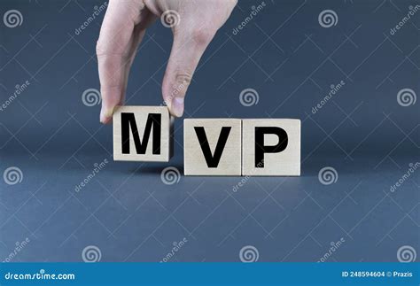 MVP Minimum Viable Product Symbol Wooden Circles With The Word MVP Minimum Viable Product