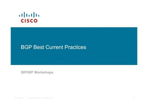 PDF BGP Best Current Practices AFNOGafnog Org Afnog2009 Tutorial