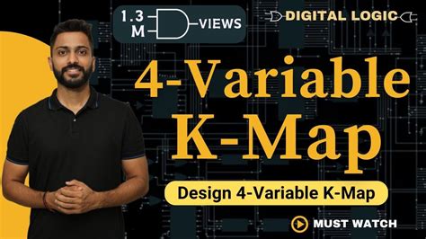 4 Variable K Map With Examples Design K Map Minimization In Digital Electronics Youtube