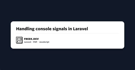 Handling Console Signals In Laravel Rphp