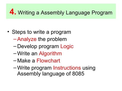 Assembly Language Programming Of 8085 Ppt Programming Languages