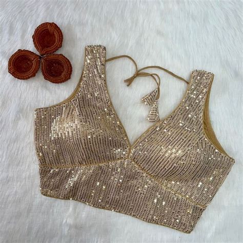 ️ Zara Sequence Blouse 🛩 Fabric Important Net Sequence 🥰 🪀 Size Free S New Saree