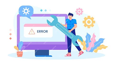 Premium Vector A Businessman Is Setting Up And Troubleshooting