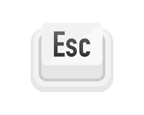 Esc White 3d Button On White Background Computers Particles Keyboards