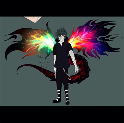 Anime Character With Colorful Wings Arte De Anime Diseño De