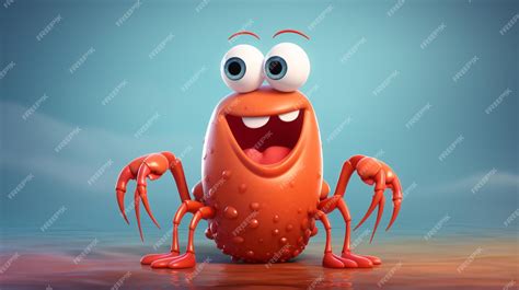 Premium Photo Cute Cartoon Shrimp Character