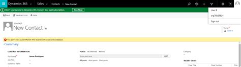 the record can t be saved the search results as shown in the below image states that there is