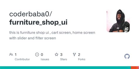 Github Coderbaba0furnitureshopui This Is Furniture Shop Ui Cart Screen Home Screen With