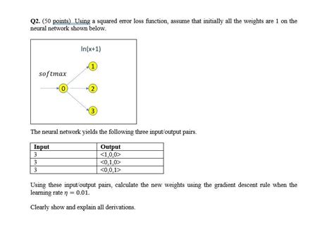 Solved Q2 50 Points Using A Squared Error Loss Function Chegg Com