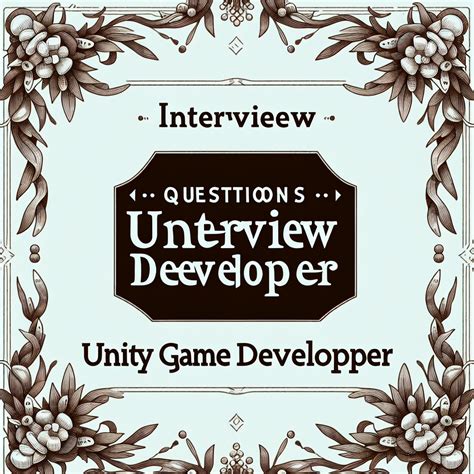 Вопросы на собеседовании Unity разработчик игр ключевые советы и ответы 🎮