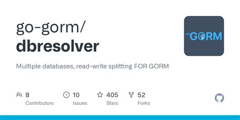 Github Go Gorm Dbresolver Multiple Databases Read Write Splitting For Gorm