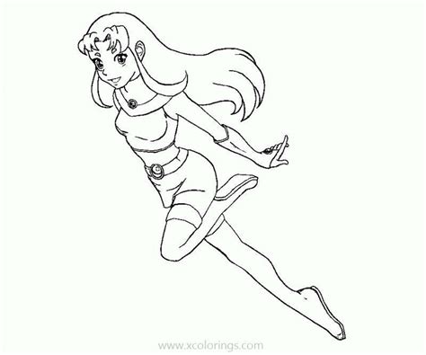 Teen Titans Go Coloring Pages Starfire Printable