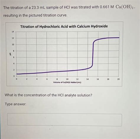 Solved The Titration Of A 23 3 ML Sample Of HCl Was Titrated Chegg Com