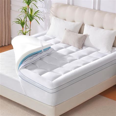 Eiayeebil King Memory Foam Mattress Topper 4 Inch Dual