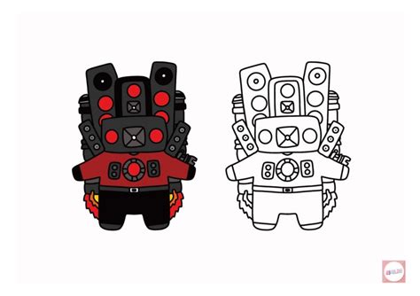 뚝딱나라 색칠공부 색칠공부 무료도안 🌈 귀여운 버전 타이탄스피커맨 업그레이드 전 네이버 블로그