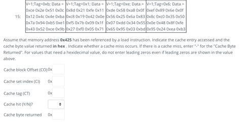 Solved Assume The Following The Memory Is Byte