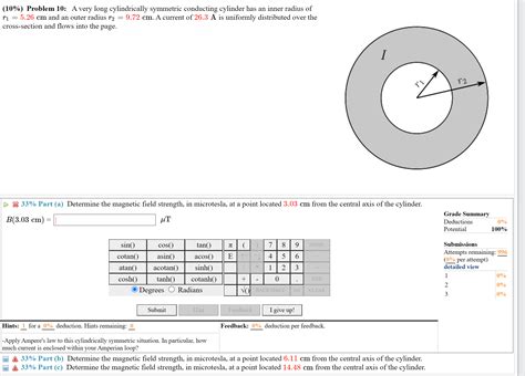 Solved 10 Problem 10 A Very Long Cylindrically