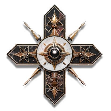 Old Compass On A White Background In The Form Of A Cross Premium Ai