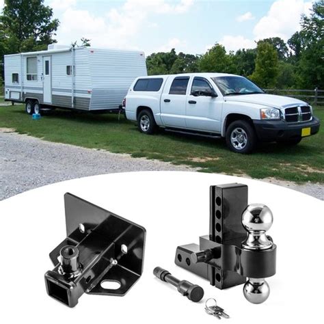 For Dodge Dakota 2005 2010 2 Receiver Trailer Hitch And Dual Ball Mount